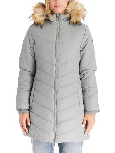 MODERN ETERNITY 3-in-1 Maternity Coat With Removable Panel - Light Graphite