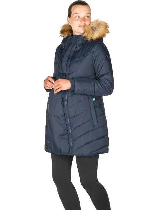 MODERN ETERNITY 3-in-1 Maternity Coat With Removable Hood - Navy