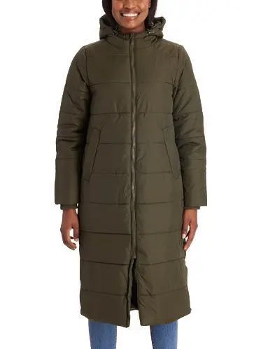 MODERN ETERNITY Penelope 3-in-1 Long Puffer Maternity Coat - Khaki Green