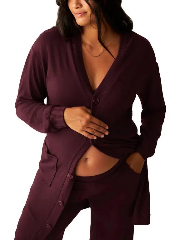 KINDRED BRAVELY Cozyknit Long Cardigan - Deep Burgundy