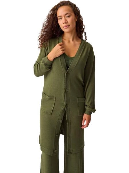 KINDRED BRAVELY Cozyknit Long Cardigan - Deep Olive