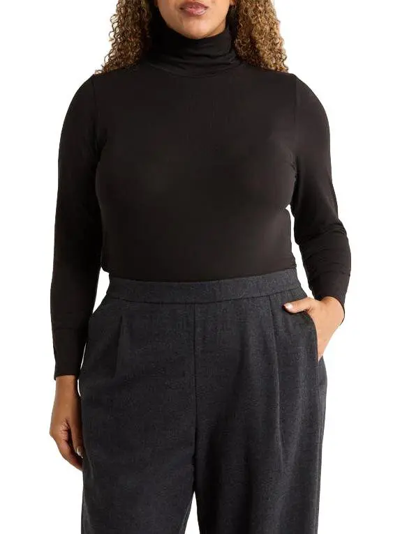 Eileen Fisher Turtleneck Top - Black