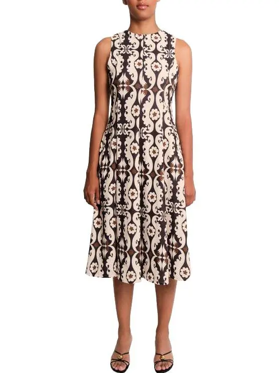 THE LULO PROJECT Ranch Paisley Stretch Cotton Dress - Maxi Paisley