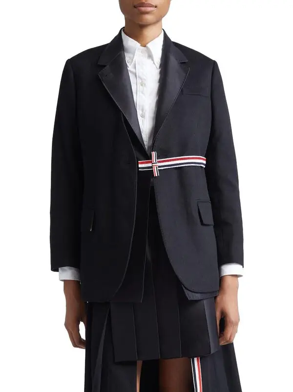 Thom Browne 2-in-1 Cashmere Sport Coat - Black