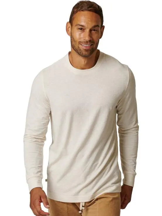 LEISURE LAB Long Sleeve Slub T-shirt - Cream