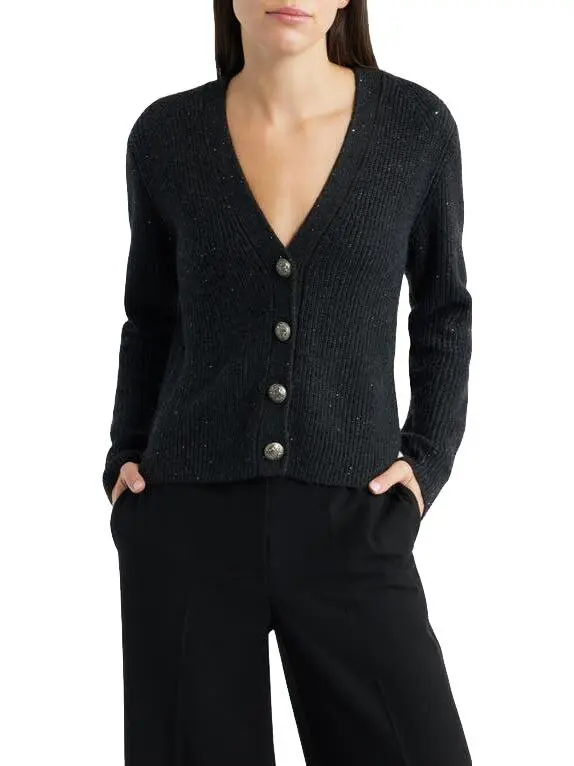 Kobi Halperin Eddie Metallic Glitter Cardigan - Dark Grey