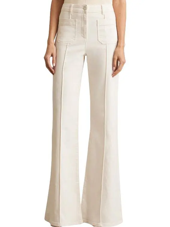 REISS Sakura Flare Jeans - Ecru