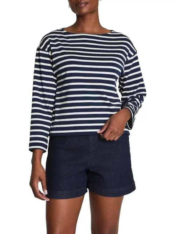 Spanx Cool Cotton Top - Navy Yacht Stripe