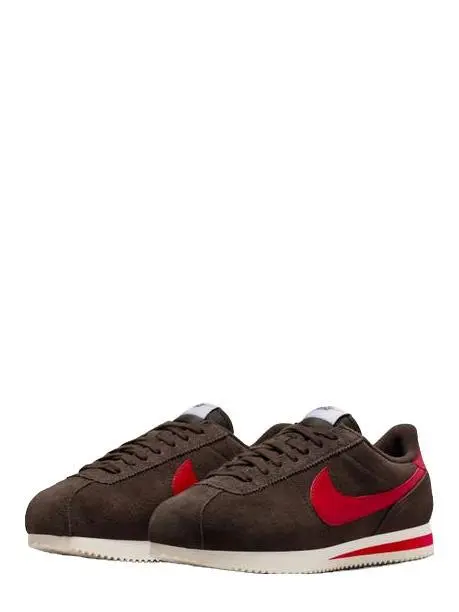 Nike Cortez Suede Sneakers - Velvet Brown/red/sail