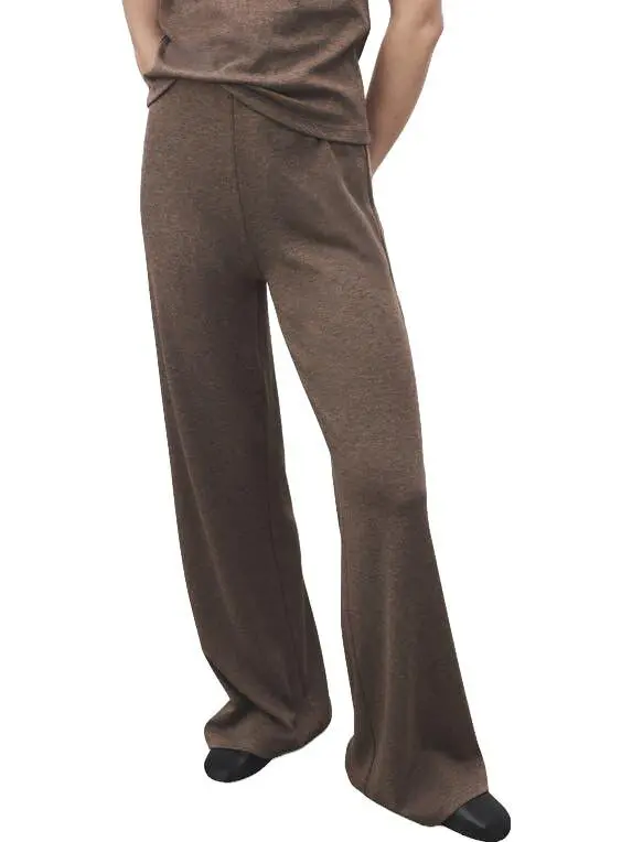 Mango Stretch-knit Pants - Medium Brown