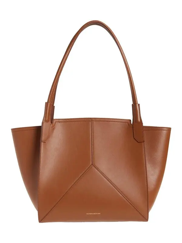 Victoria Beckham Small Leather Tote - Dark Tan