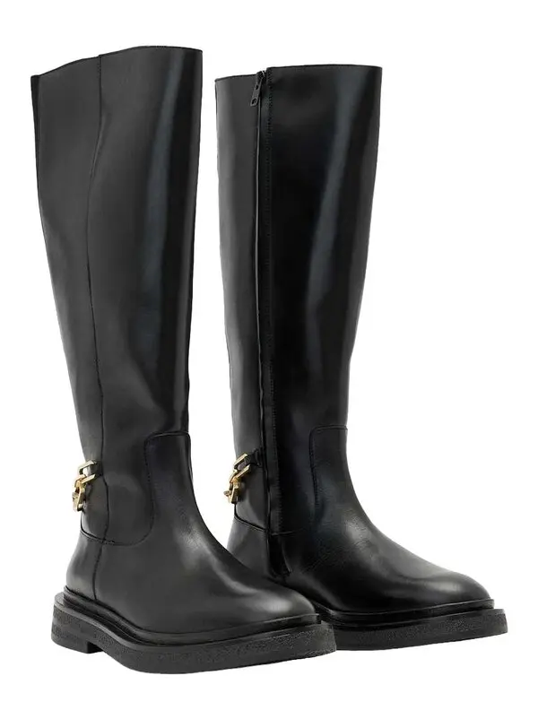 ALLSAINTS Escher Rider Knee High Boot - Black