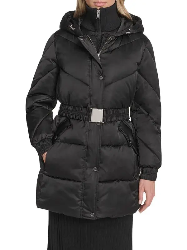 Andrew Marc Mallee Water-resistant Hooded Parka - Black