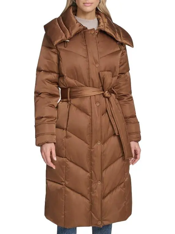 Andrew Marc Palmer Belter Puffer Coat - Clay