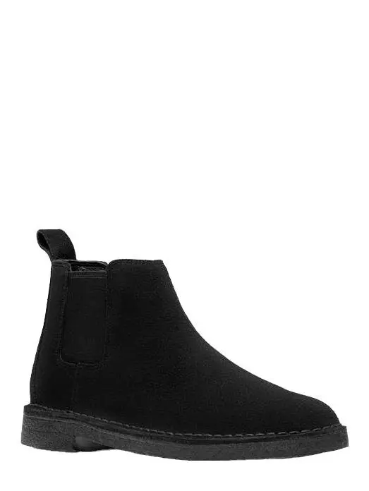Clarks Desert Chelsea Boot - Black Suede