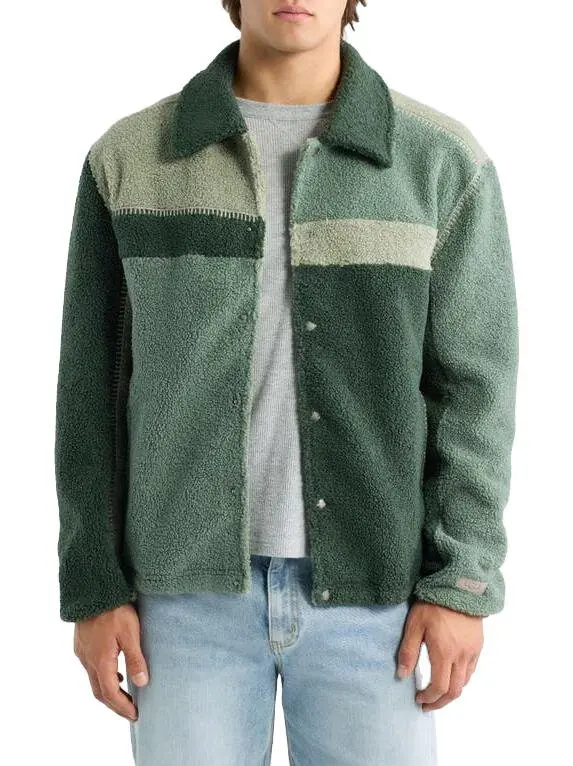 UGG Lachlan Uggfluff Shirt Jacket - Arugula Multi