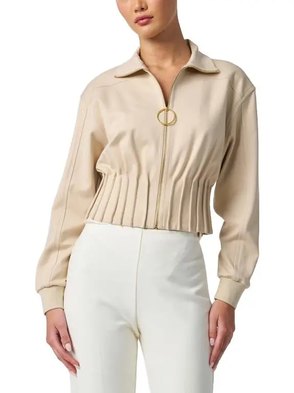 Trina Turk Outrun Cinched Waist Ponte Jacket - Sahara Stone