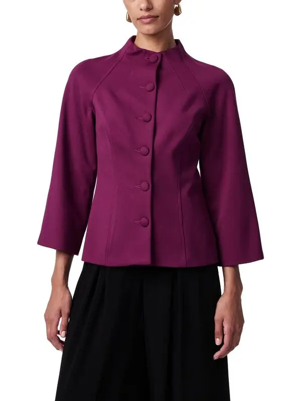 Trina Turk Woods Ponte Jacket - Elderberry