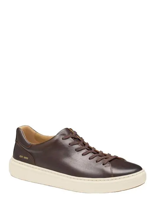 Johnston & Murphy Anders Leather Low-top Sneakers - Mahogany Full Grain