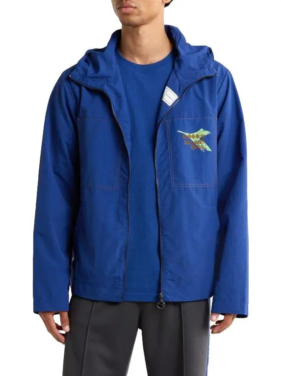 DIADORA X Palmes Legacy Windbreaker Jacket - Blue Limonges
