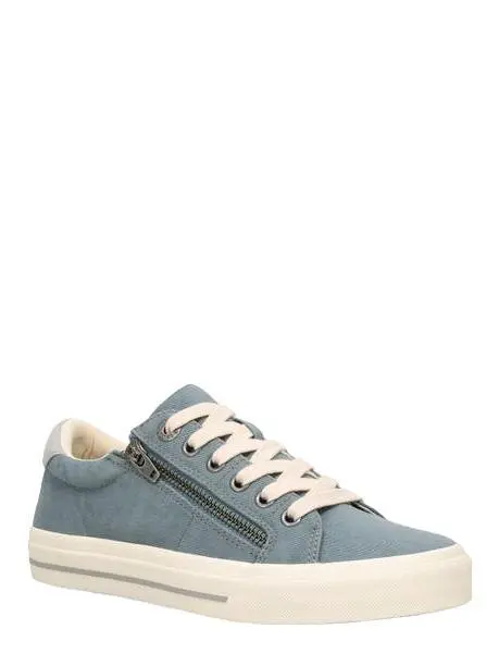 TAOS Z-soul Platform Sneakers - Mineral Blue/grey Distressed