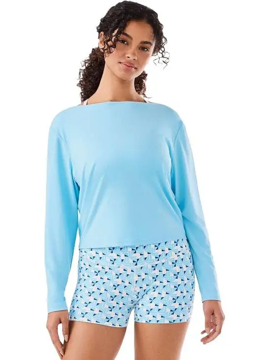 TAVI Brushed Tec Knit Long Sleeve - Surf
