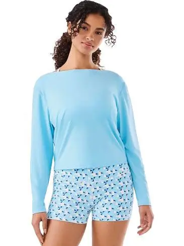 TAVI Brushed Tec Knit Long Sleeve - Surf