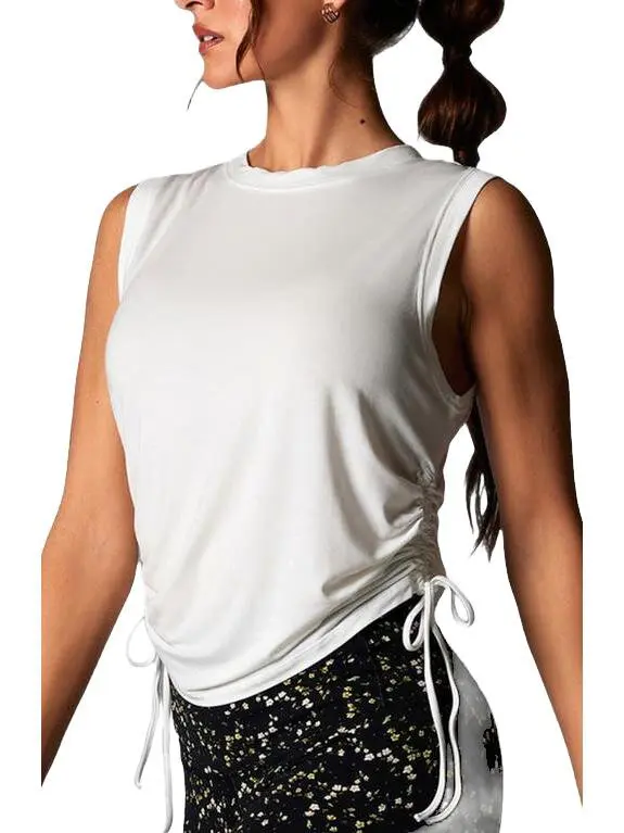 TAVI Crop Side Tie Tank - Coconut