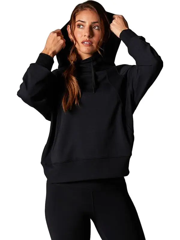 TAVI Cozy Paneled Hoodie - Ebony