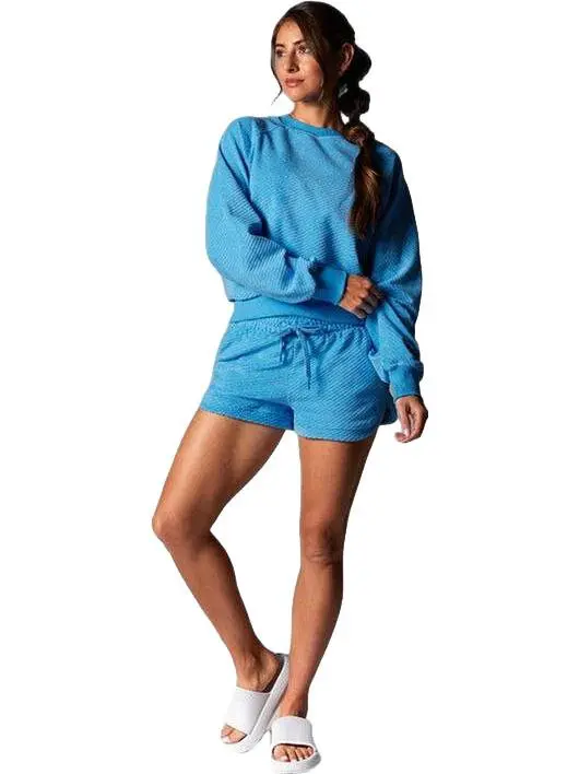 TAVI Ease Crew Terry Sweatshirt - Ocean