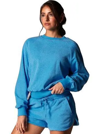 TAVI Ease Crew Terry Sweatshirt - Ocean