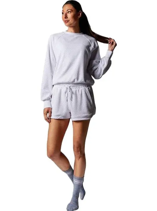 TAVI Ease Crew Terry Sweatshirt - White