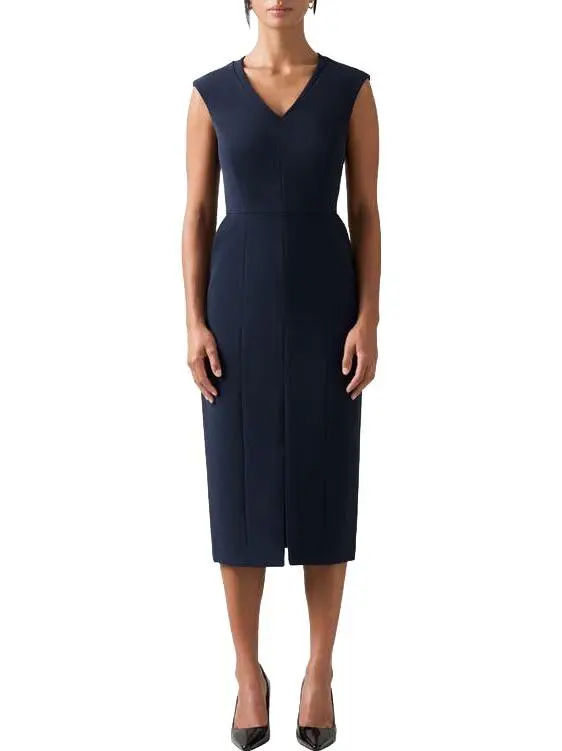 LK BENNETT Audrey Sleeveless Sheath Dress - Navy
