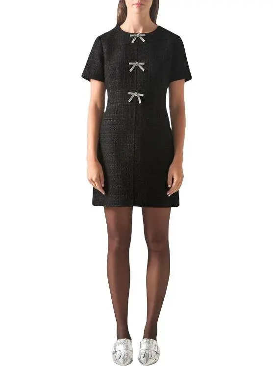 LK BENNETT Zig Mini Dress - Black