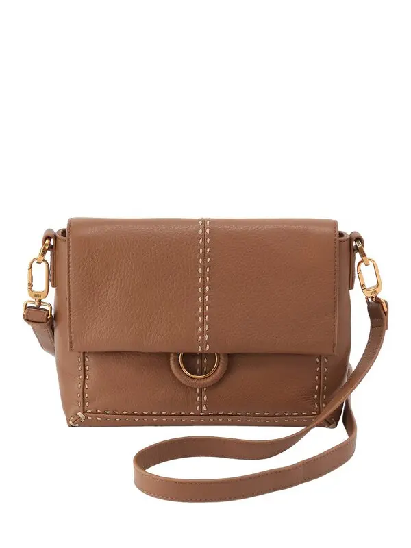 Hobo Austin Flap Leather Crossbody Bag - Timber Brown