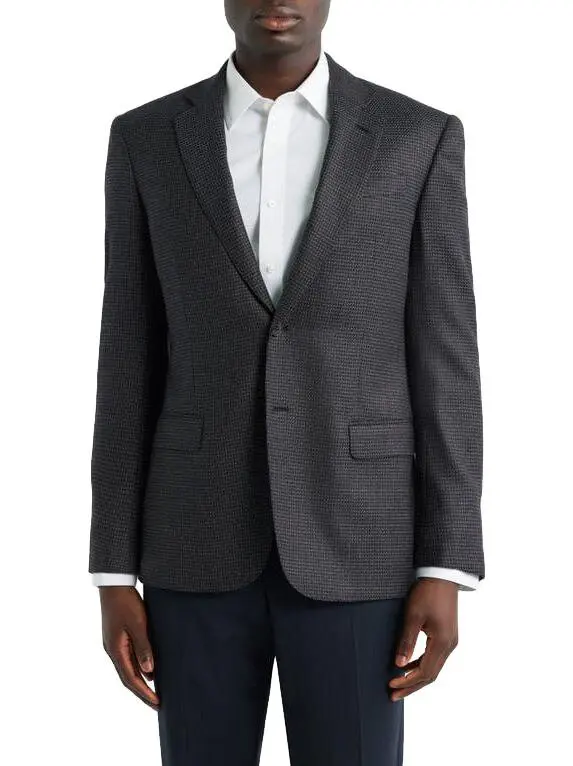 Emporio Armani Textured Wool And Cashmere Sport Coat - Brown
