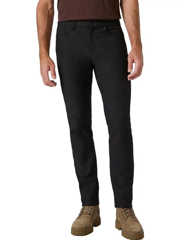 7 Diamonds Baron Straight Leg Stretch Twill 5-pocket Pants - Black
