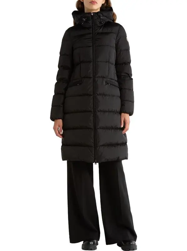 Moncler Avocette Hooded Quilted Down Puffer Coat - Black