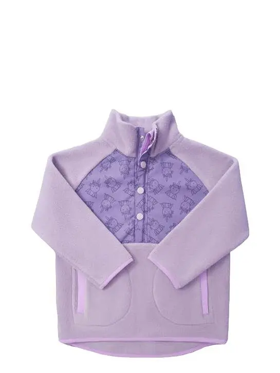 ROARSOME Fleece Zip-up Top - Lilac