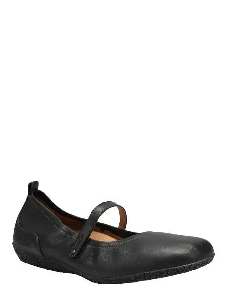 TAOS Babble Leather Mary Jane Flat - Black
