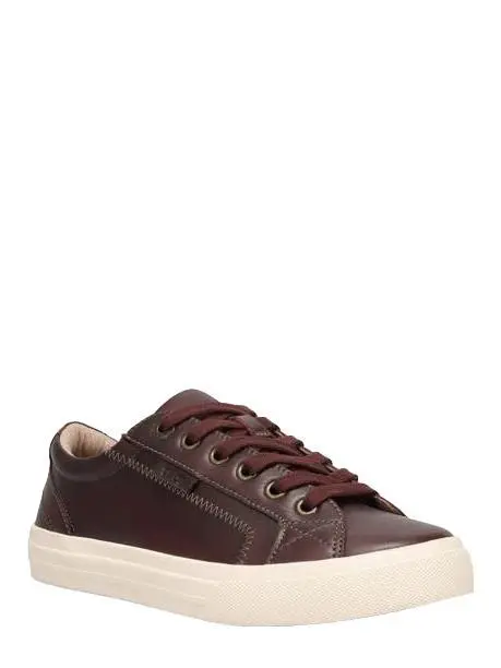 TAOS Plim Soul Luxe Leather Sneakers - Merlot