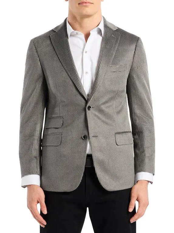 Robert Graham Houndstooth Velvet Sport Coat - Grey