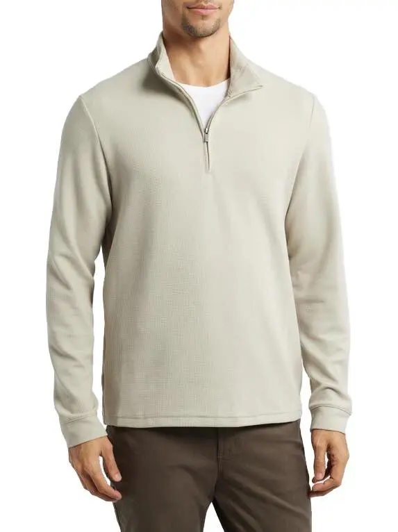 FREE FLY Waffle Quarter-zip Pullover - Sandstone