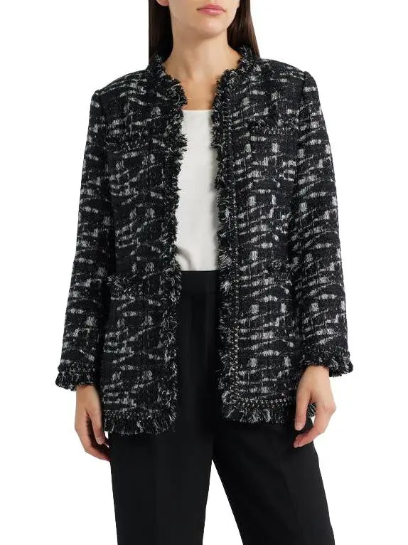 Kobi Halperin Gleb Fringe Jacket - Black/white