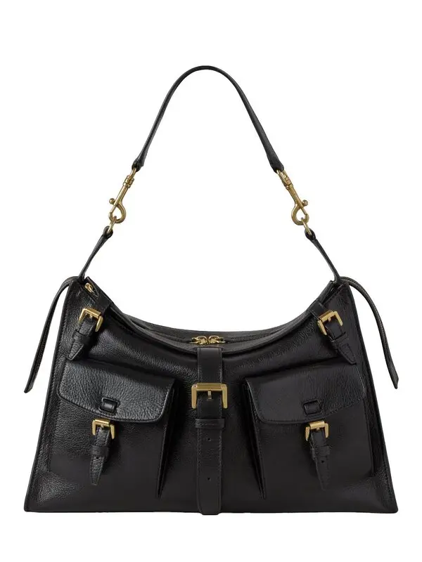 Mulberry Roxanne High-shine Leather Shoulder Bag - Black
