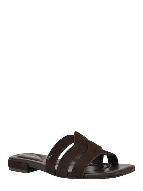 Calvin Klein Tisha Slide Sandal - Brown