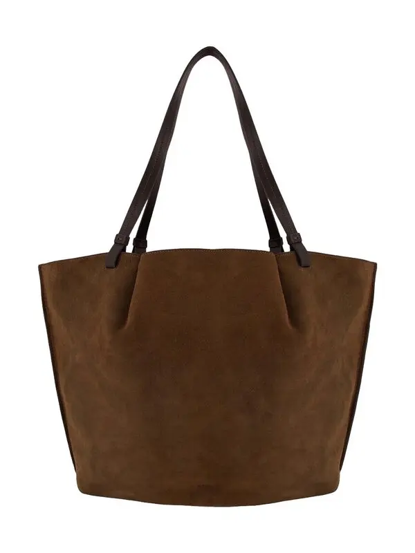 Vince Ava Leather Tote - Chocolate