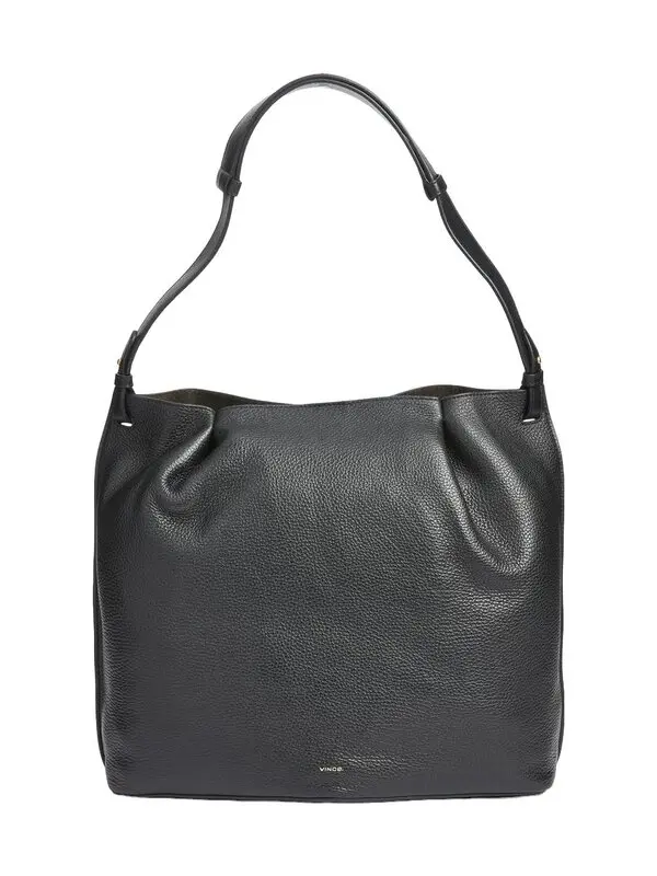 Vince Ava Leather Bucket Bag - Black