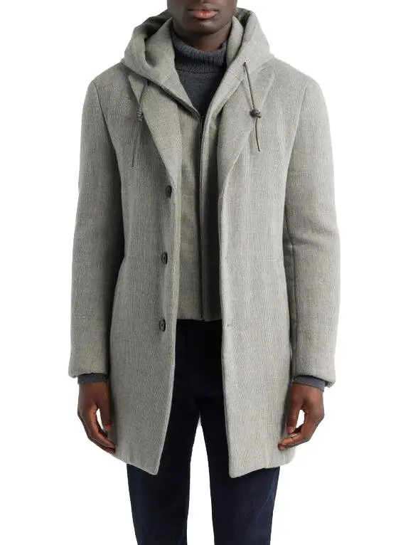 Cardinal Of Canada Tyson Topcoat With Removable Hooded Bib - Grey Melange