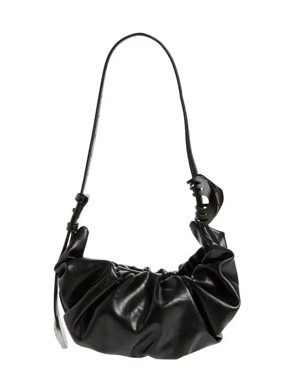 DIESEL® Grab-d Faux Leather Hobo - Black